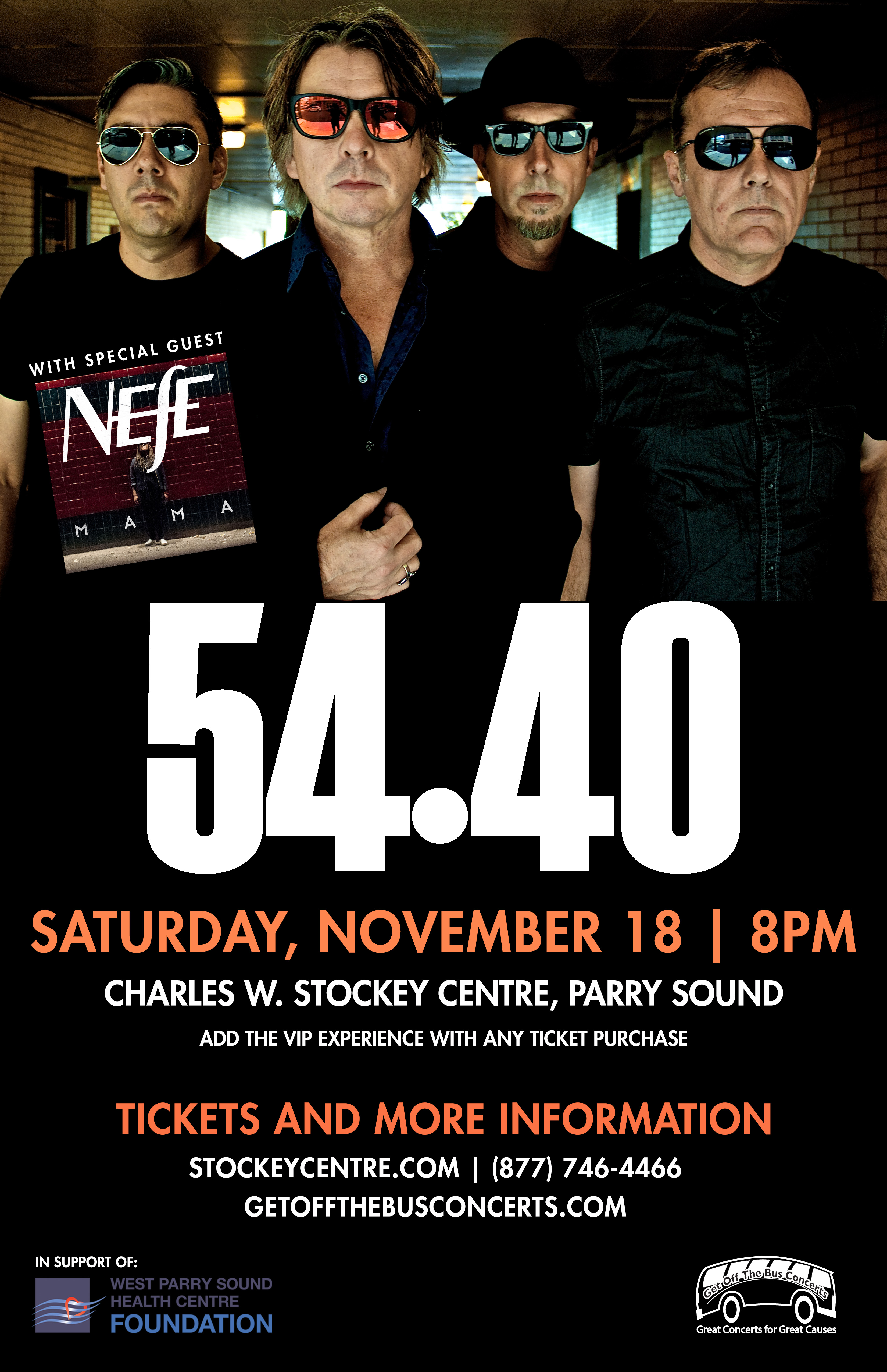 54-40 Coming to Parry Sound in November | muskoka411.com