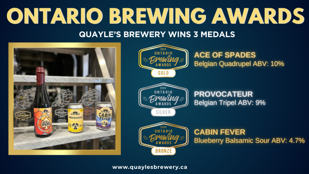 Local Brewery Takes Home Three Medals At Recent Ontario Beer Competition