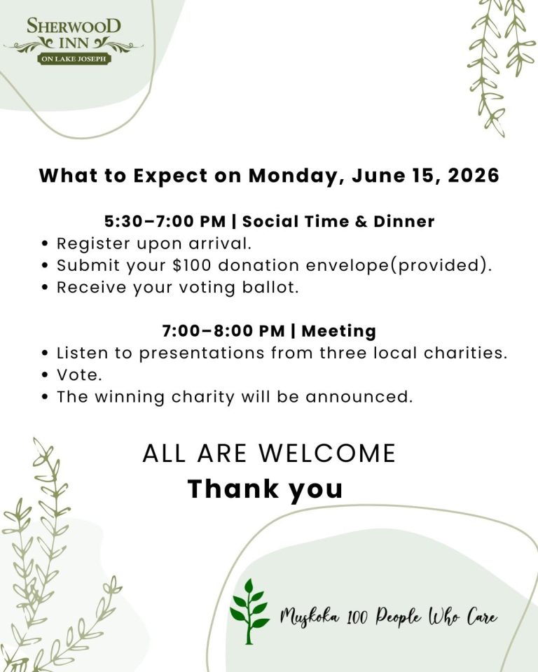 100 People Who Care Holding First 2026 Meeting On June 15 - Muskoka411